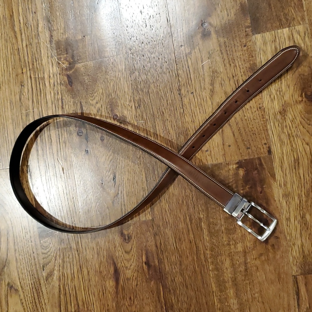 Mens Genuine Leather Reversible Brown And Black Belt - Gem
